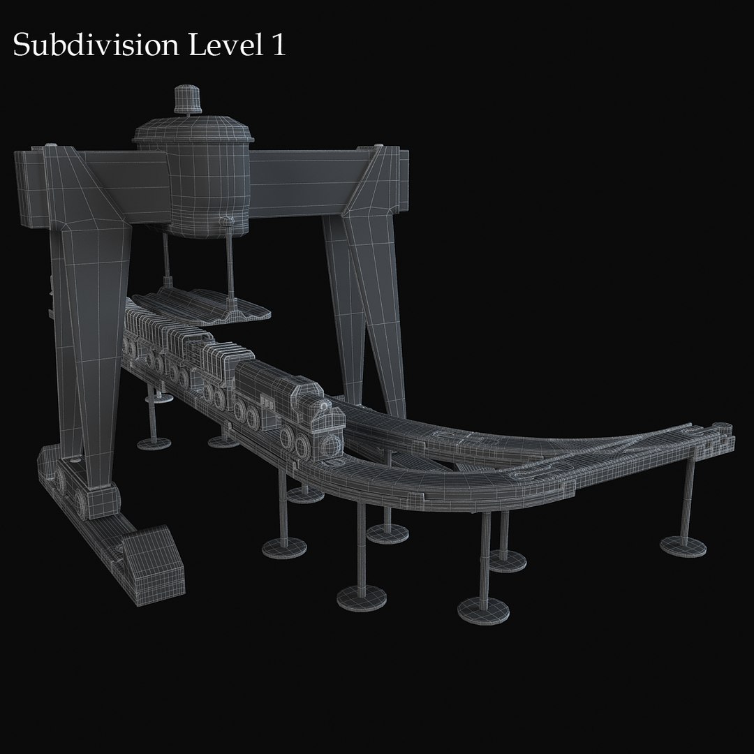 3d Model Of Kids Train Set