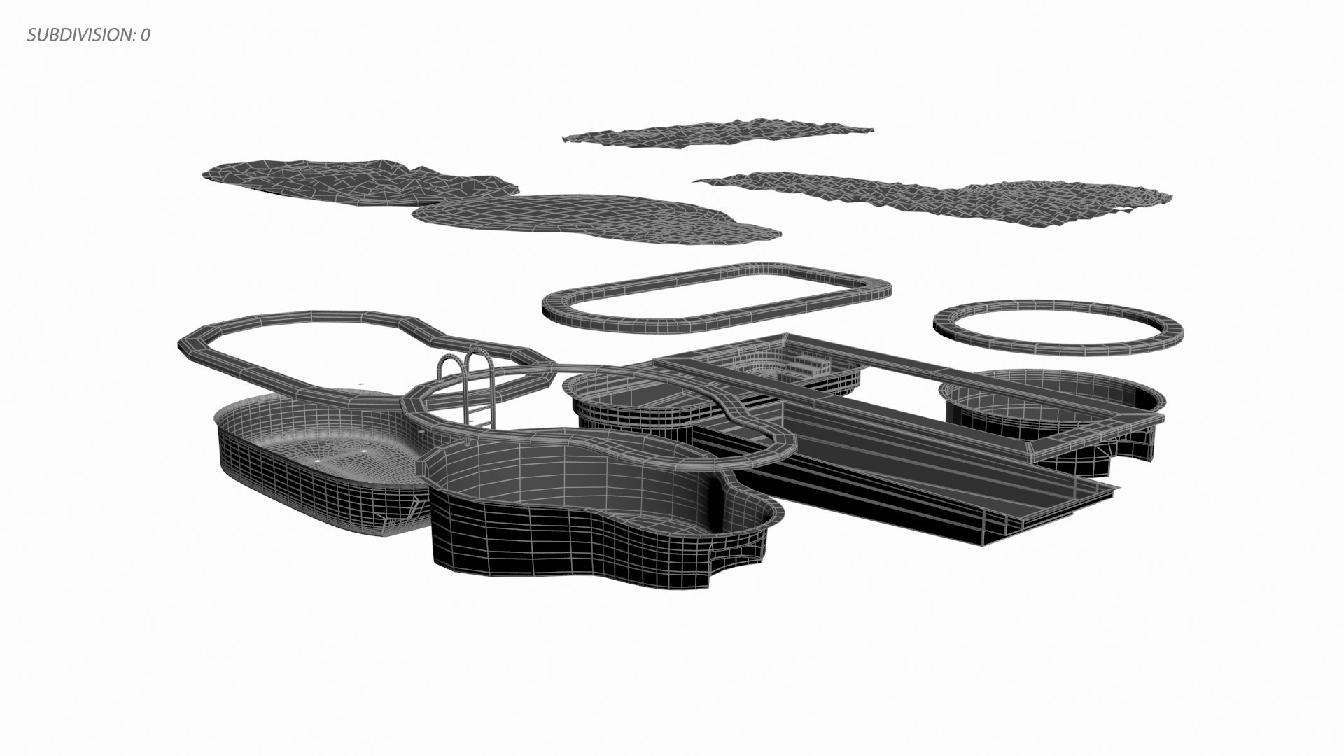 3D Swimming Pools Collection Model - TurboSquid 2037392
