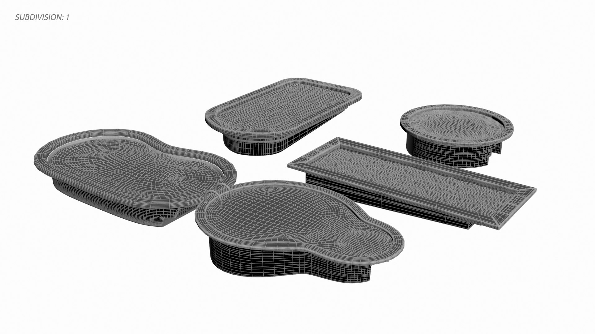 3D Swimming Pools Collection Model - TurboSquid 2037392