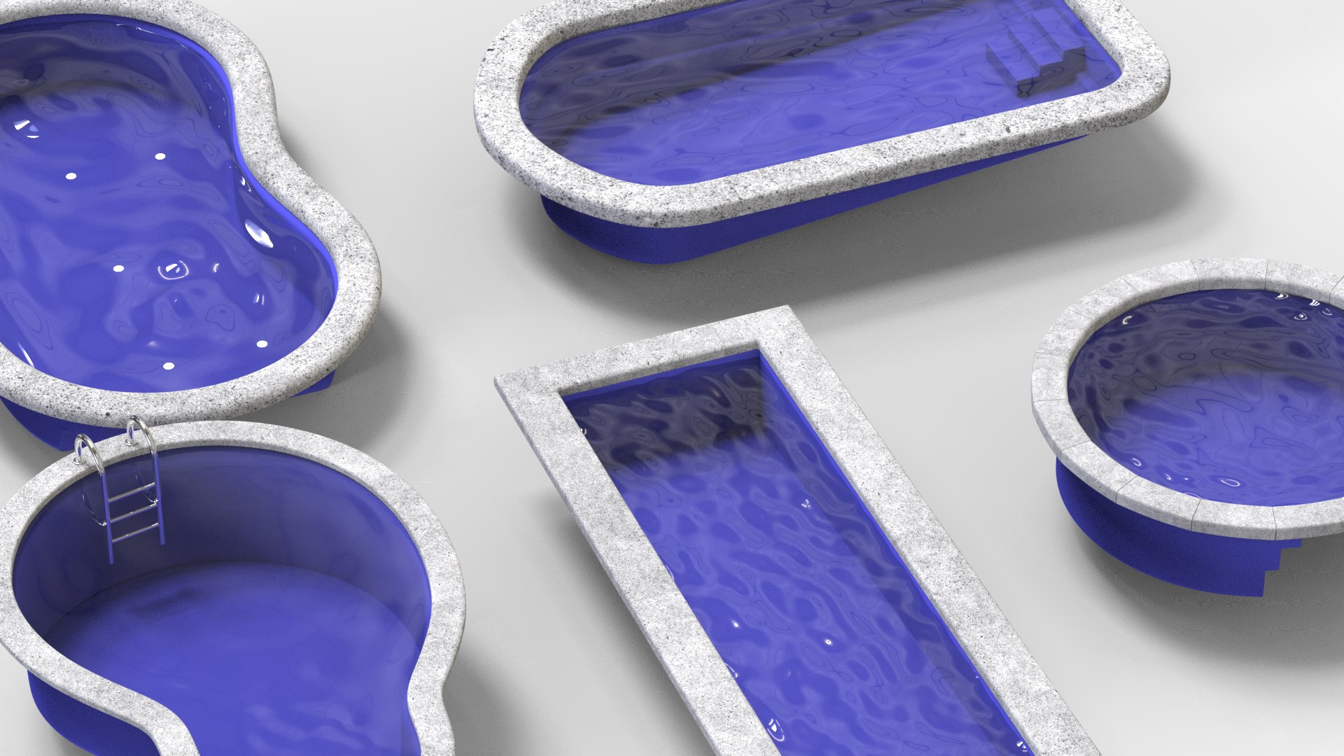 3D Swimming Pools Collection Model - TurboSquid 2037392