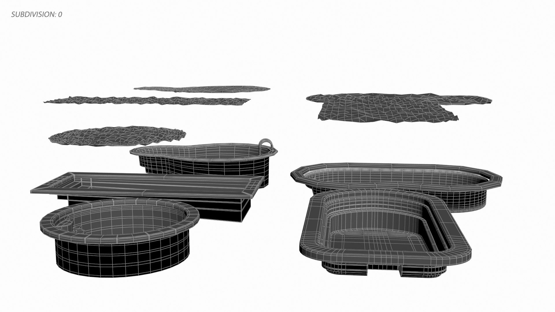 3D Swimming Pools Collection Model - TurboSquid 2037392