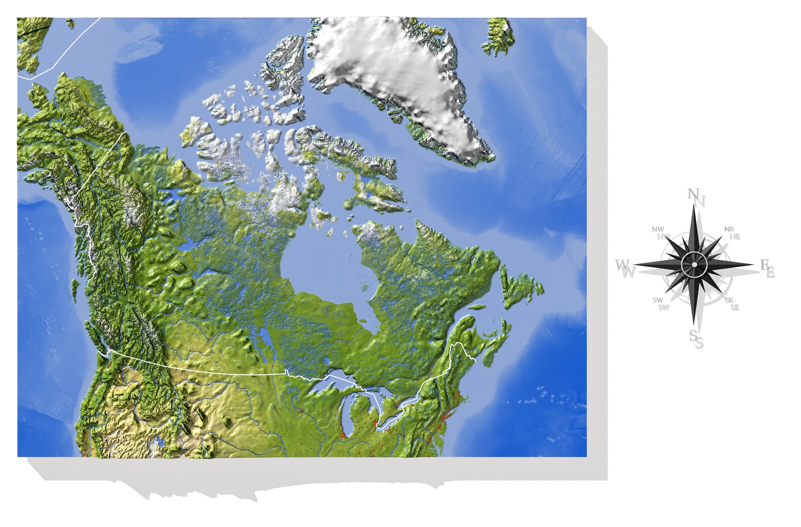 Relief Canada 3d Model