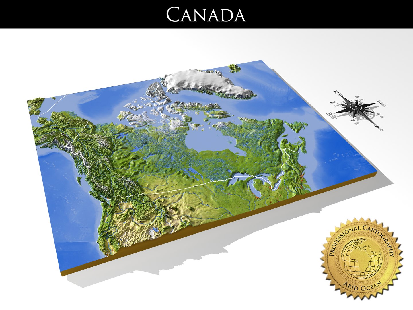 Relief Canada 3d Model