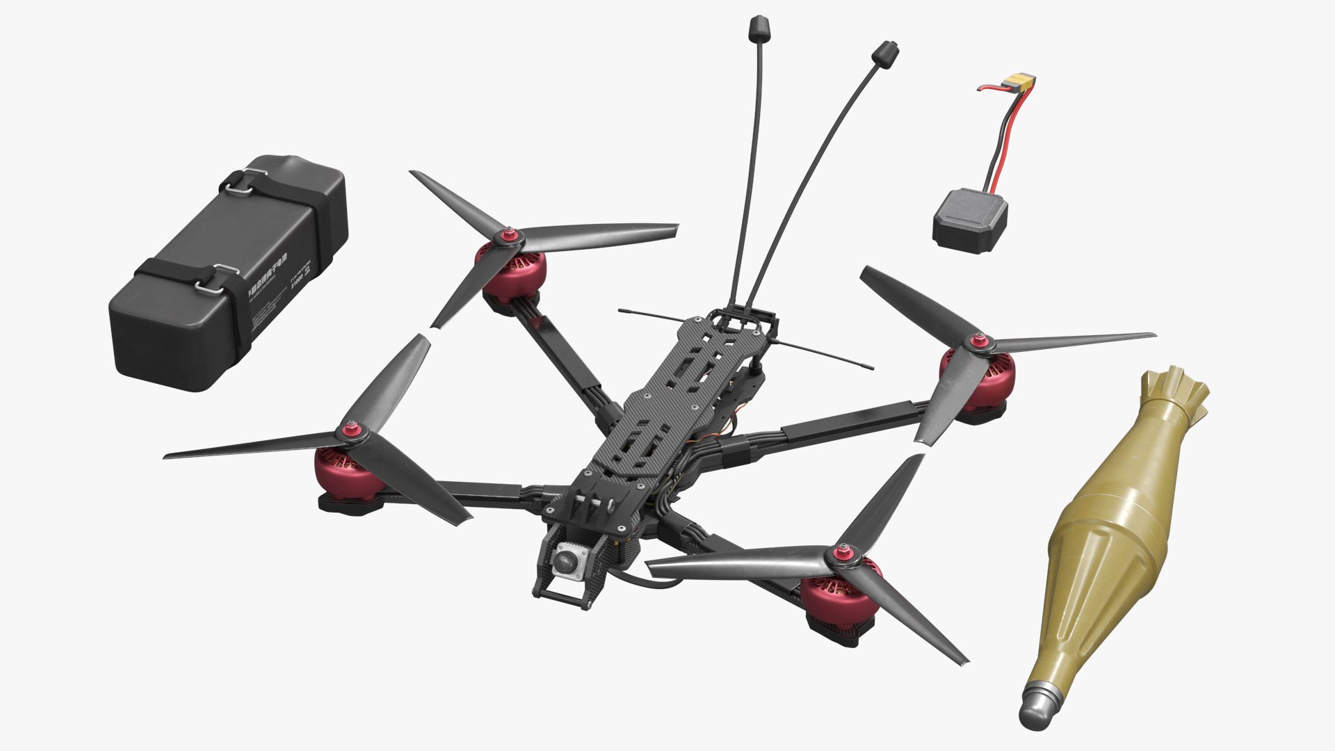 FPV Kamikaze Drone With Explosive Payload Green 3D Model - TurboSquid ...