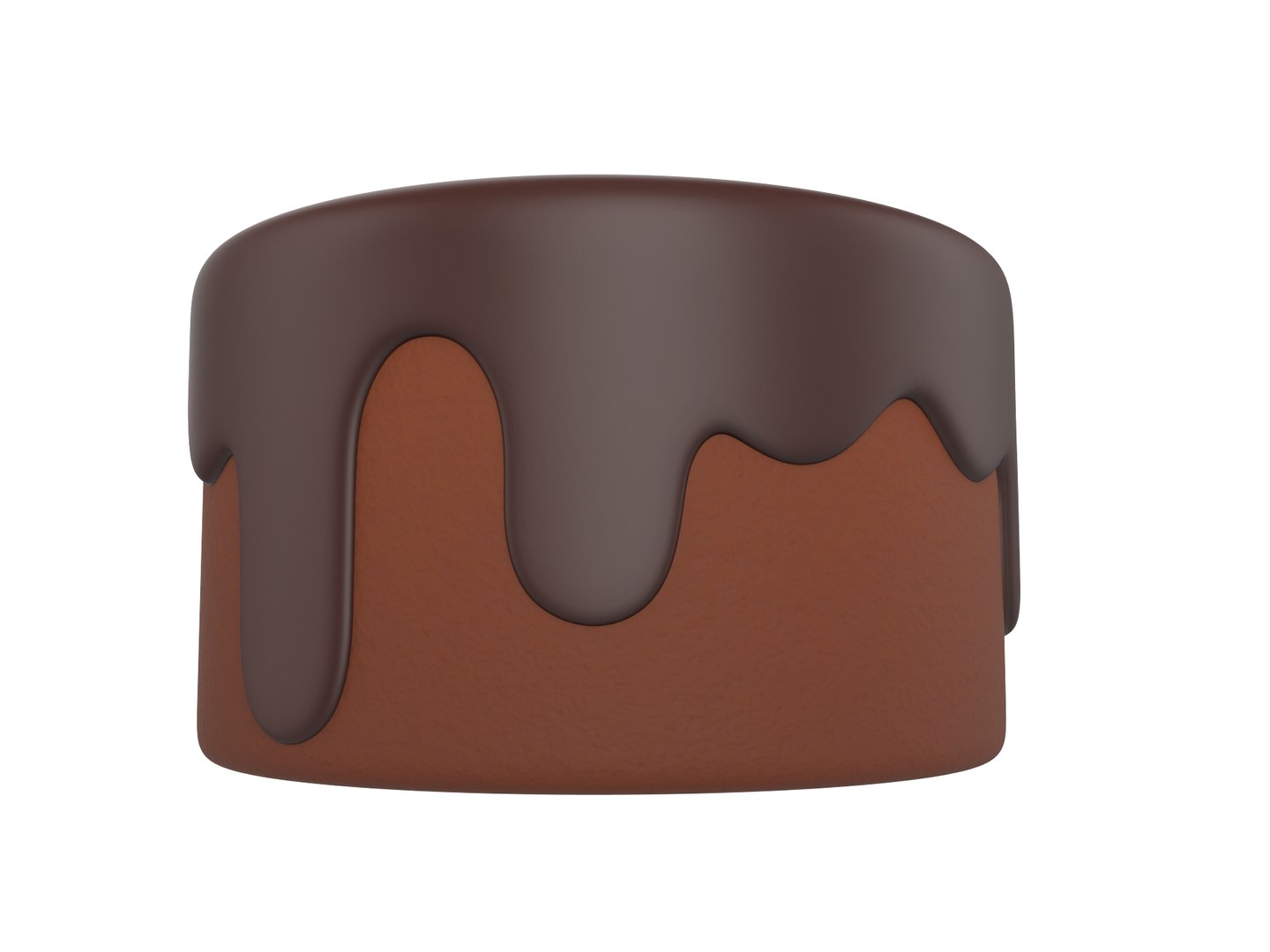 3D Chocolate Cake Model - TurboSquid 1602232