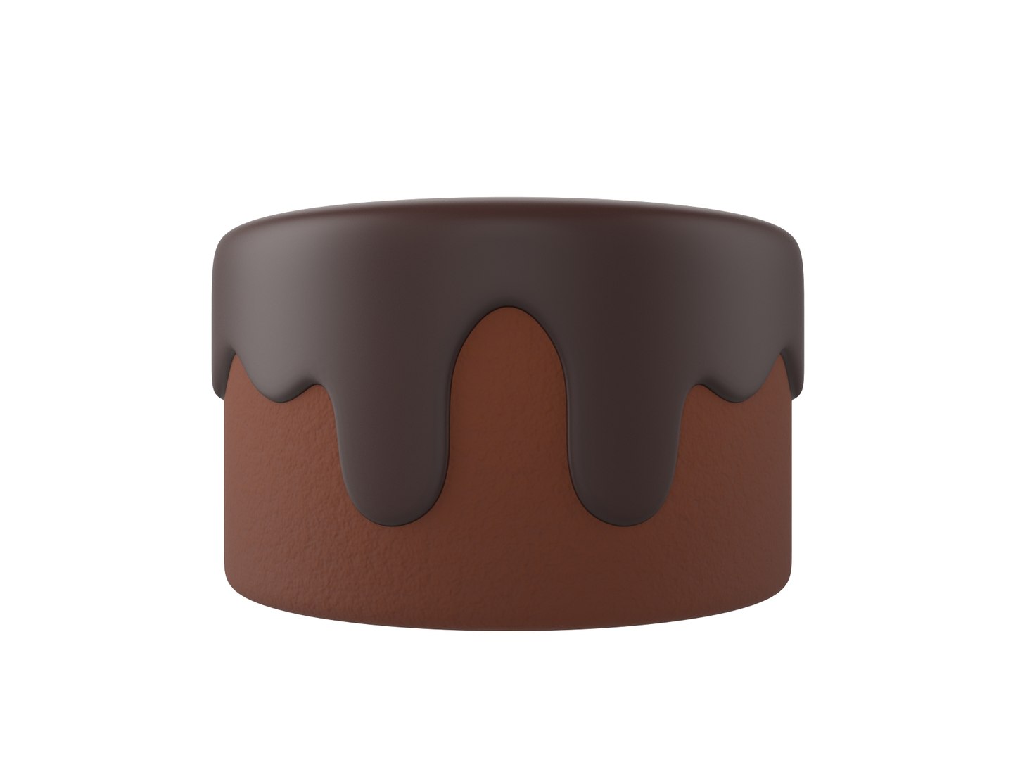 3D Chocolate Cake Model - TurboSquid 1602232