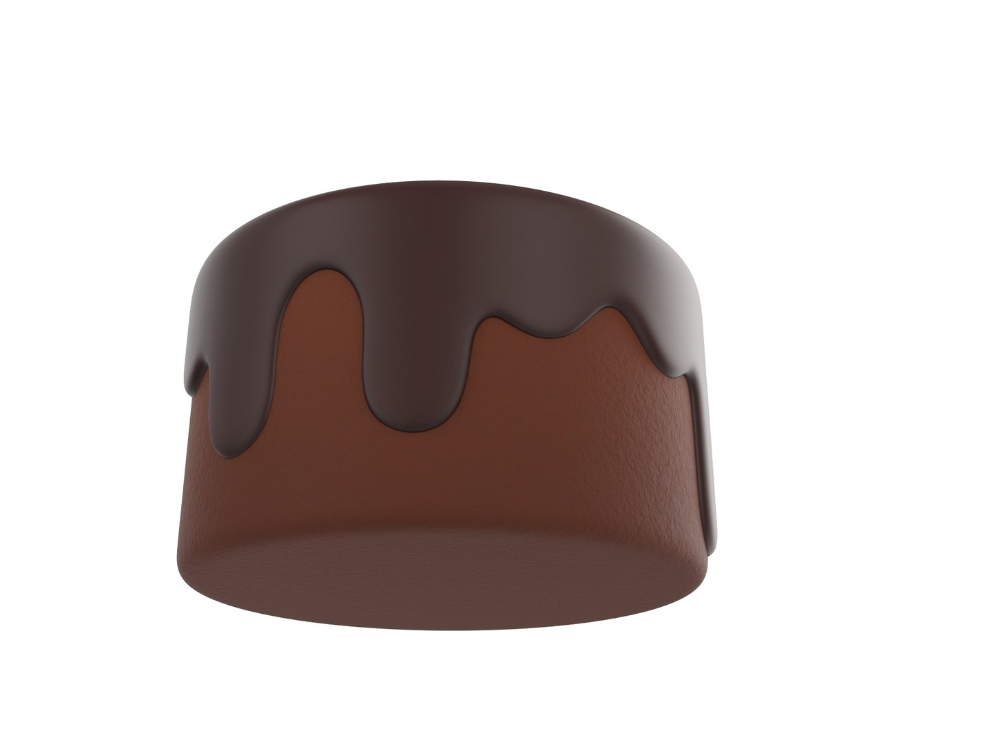 3D Chocolate Cake Model - TurboSquid 1602232