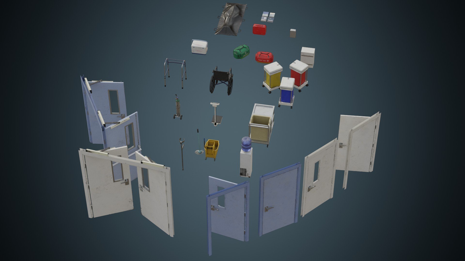 3D model Hospital Props Collection 2B - TurboSquid 2085496