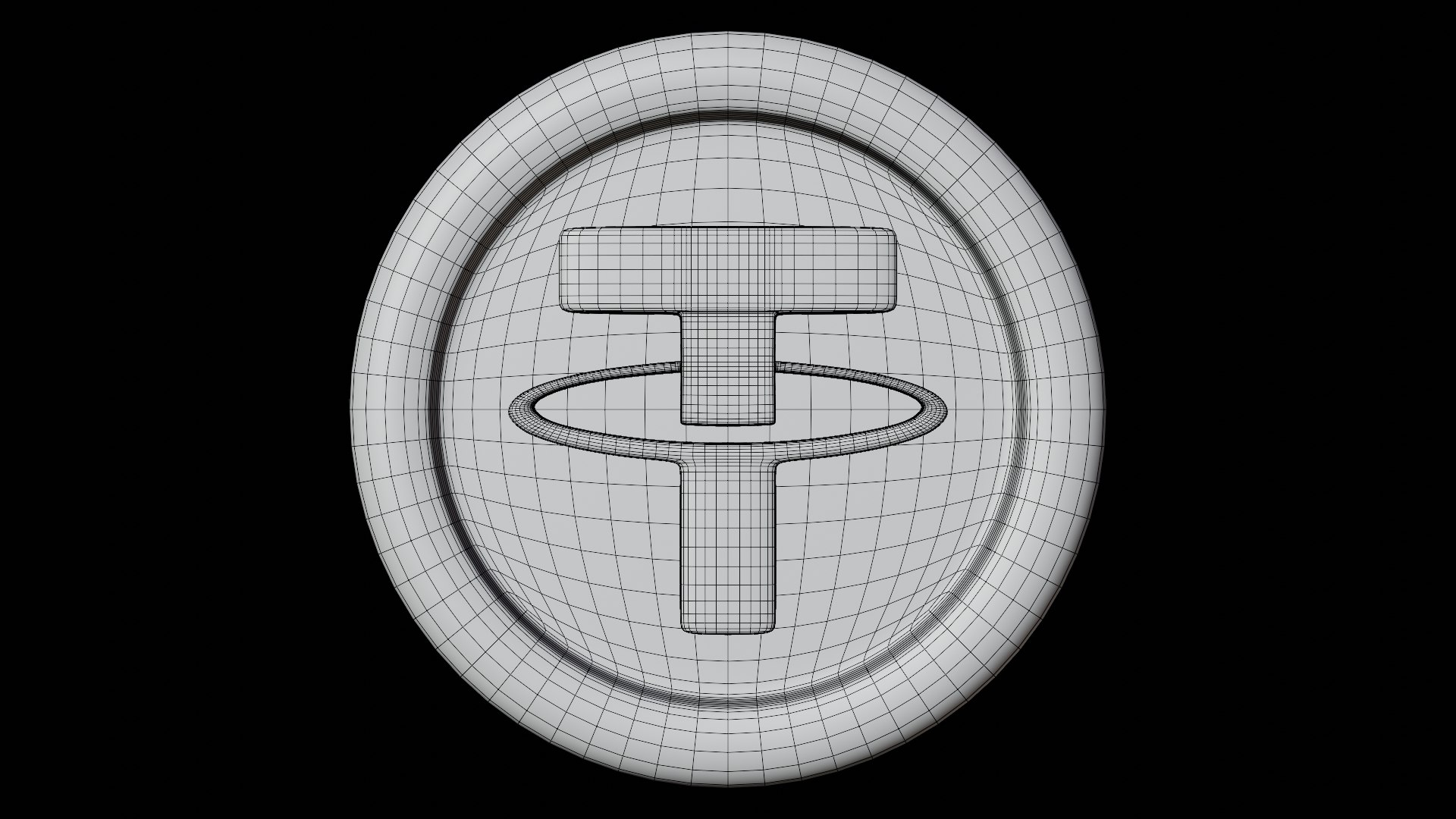 Tether Or USDT Green Crypto Coin With Cartoon Style 3D Model ...