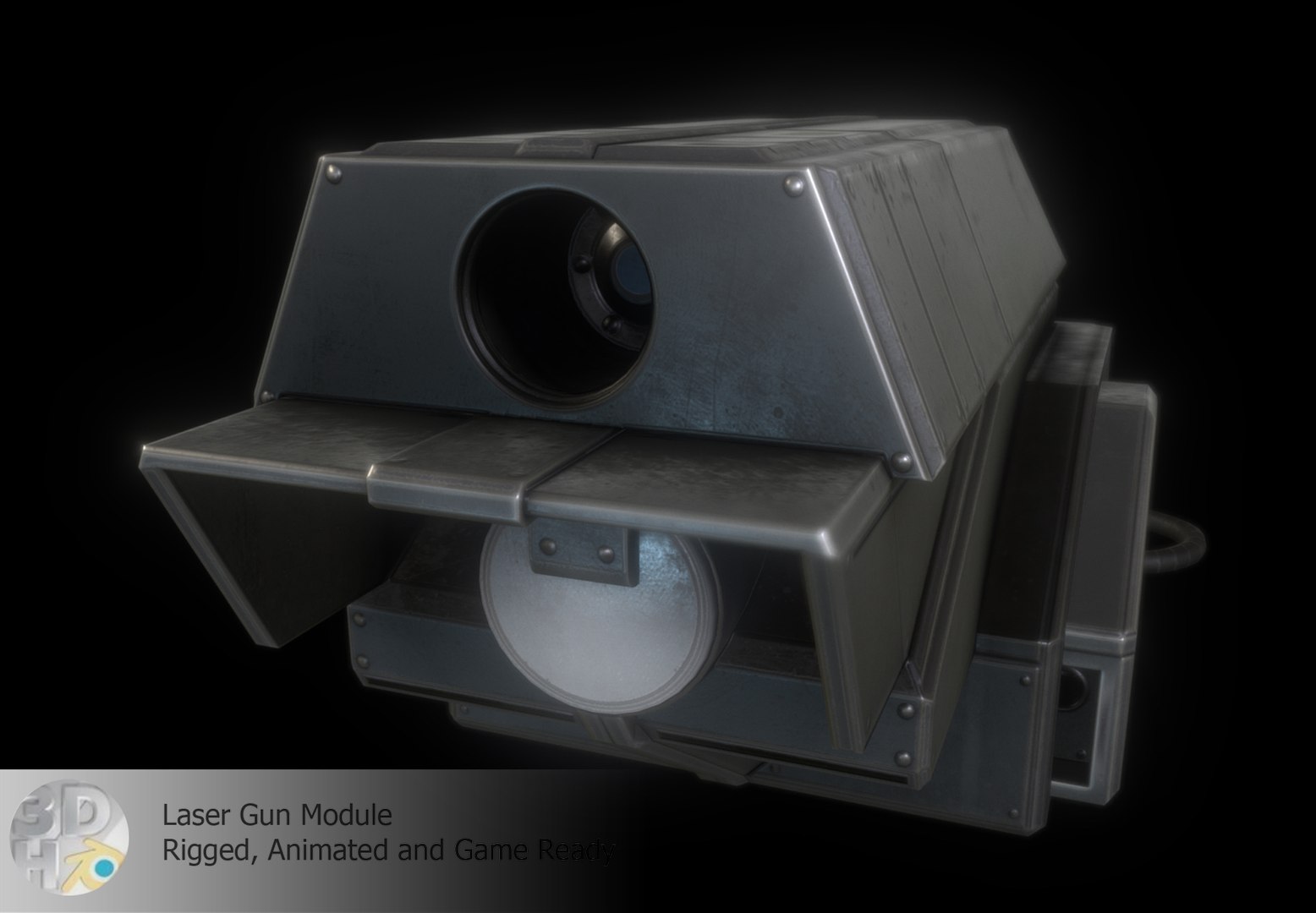 Laser Gun Module 3d 3ds
