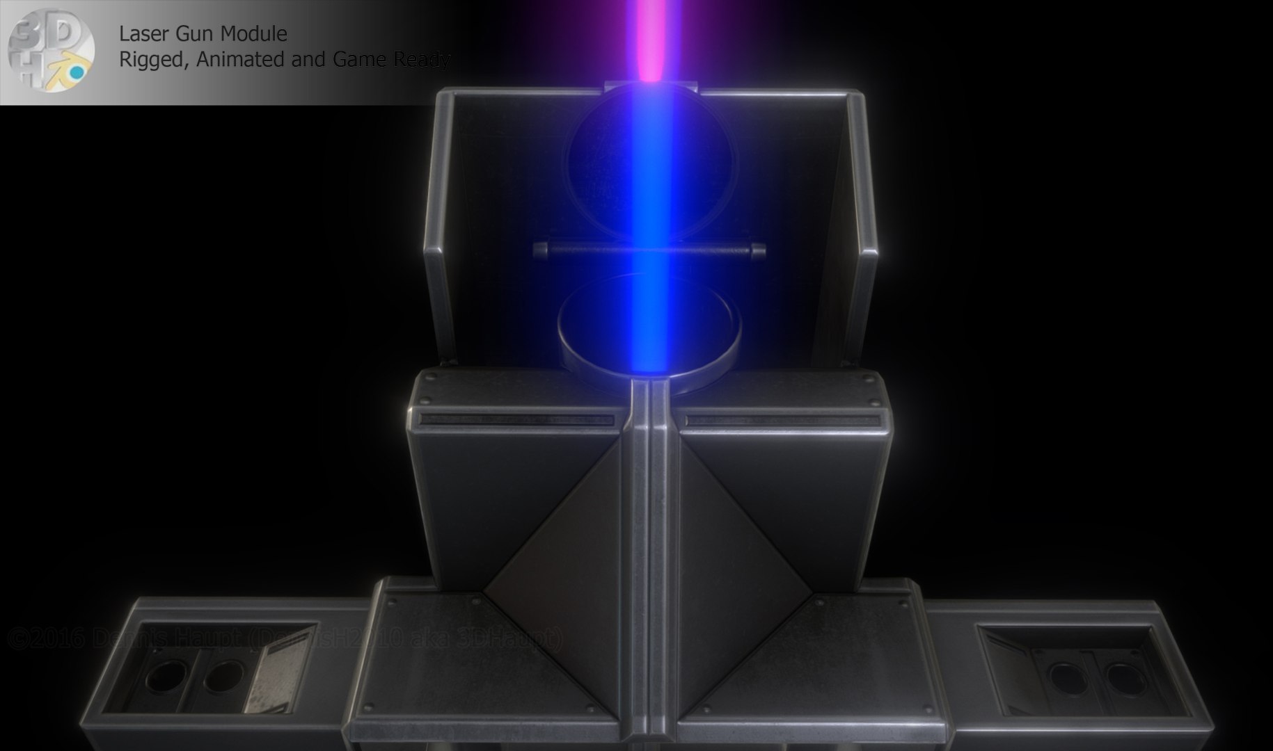 Laser Gun Module 3d 3ds