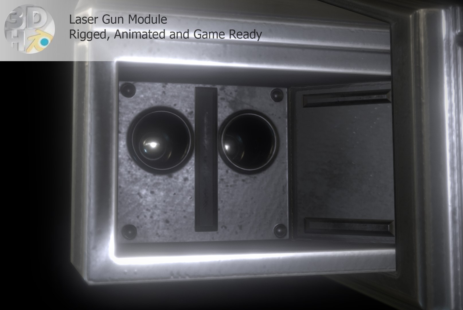 Laser Gun Module 3d 3ds