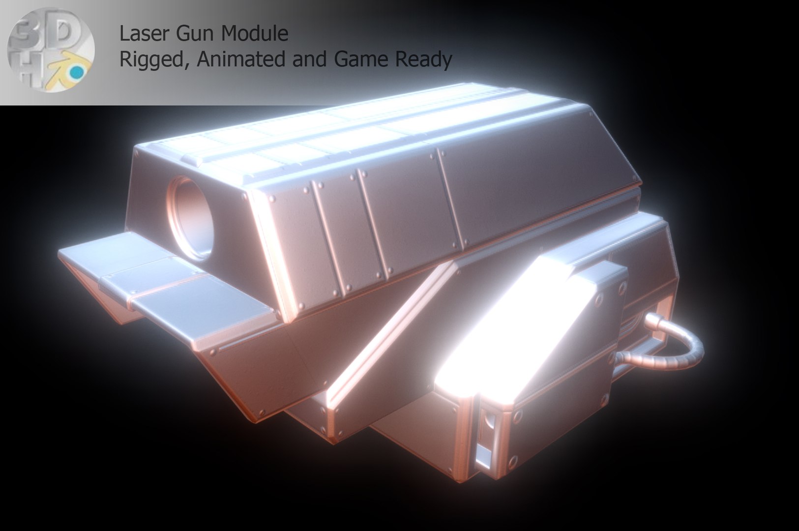 Laser Gun Module 3d 3ds