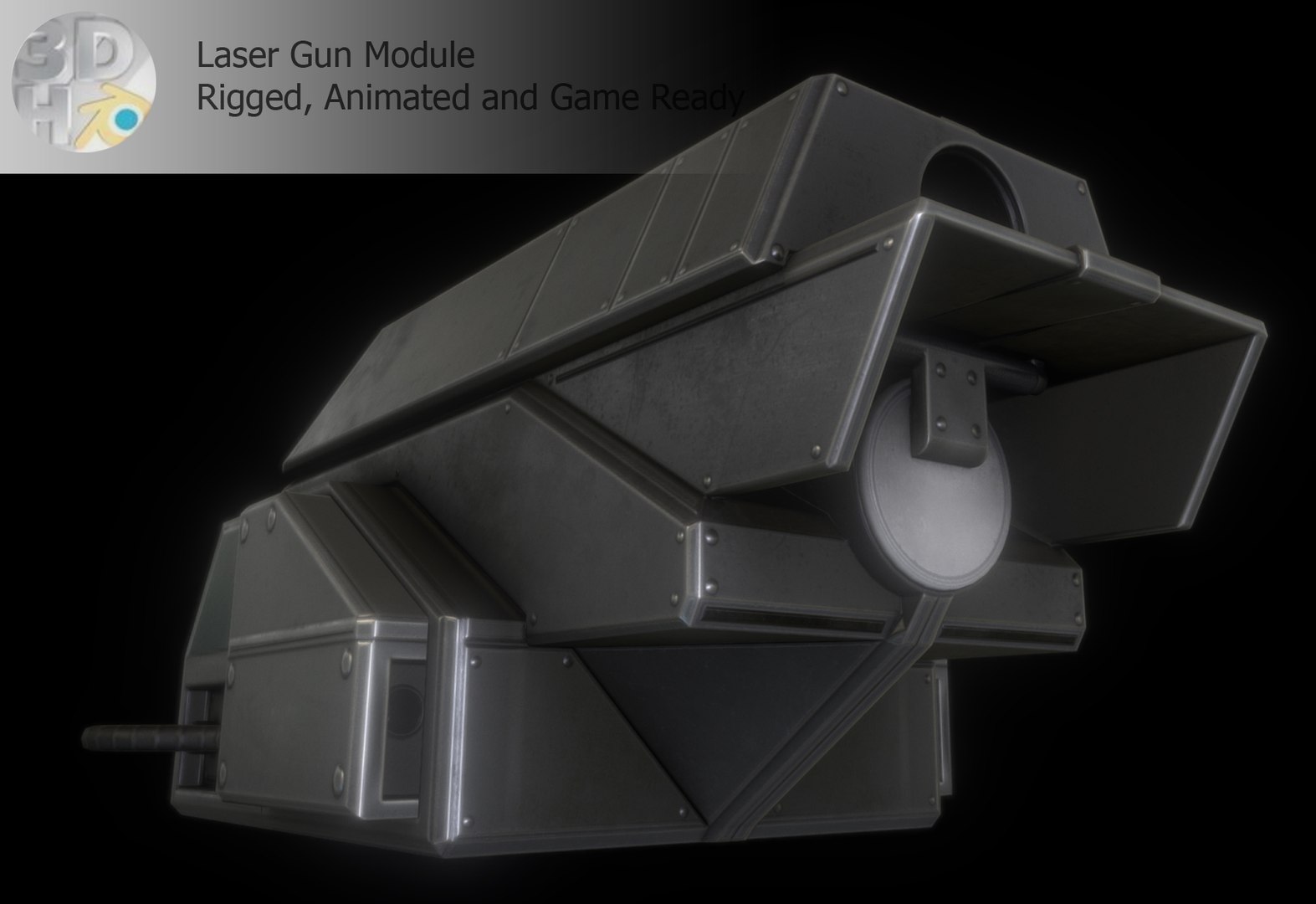 Laser Gun Module 3d 3ds