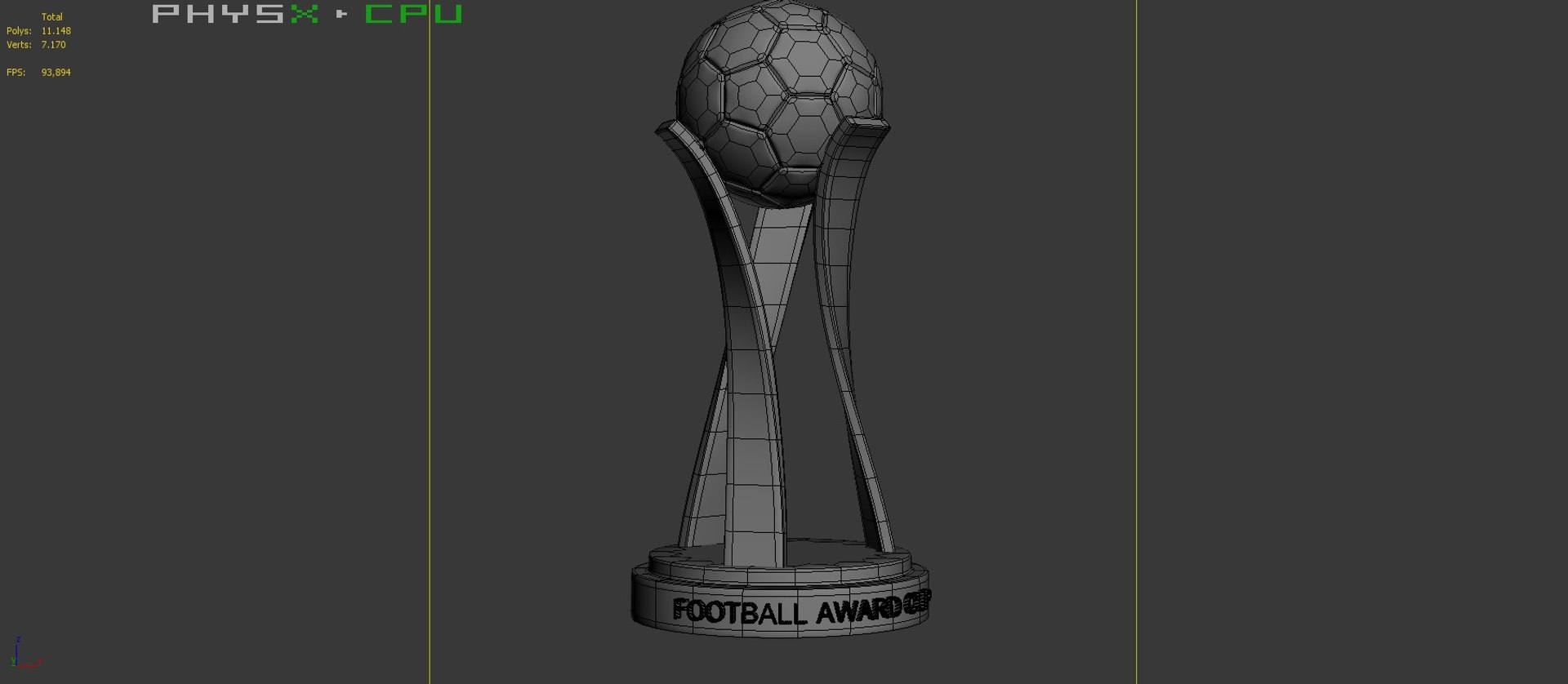 3d Model Of Football Award Cup