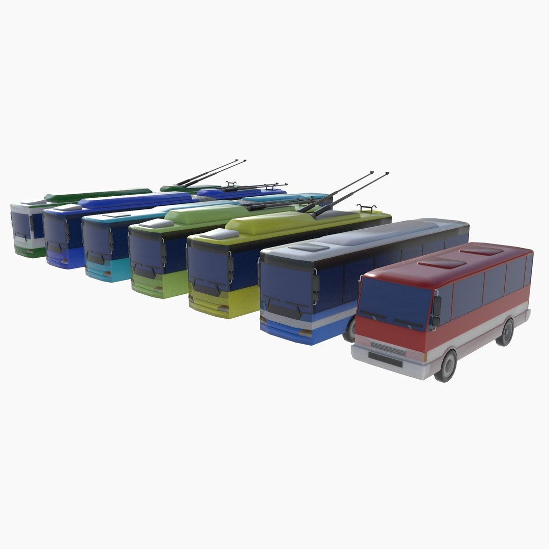 3D bus set - TurboSquid 2158832