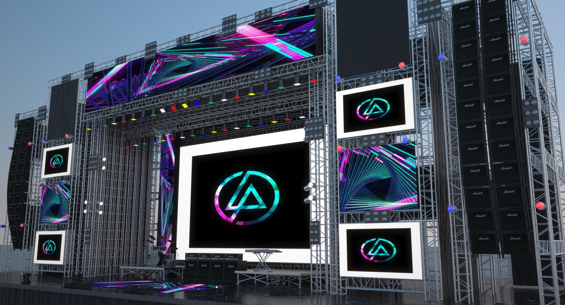 Mega Live Stage 3D Model - TurboSquid 1203096