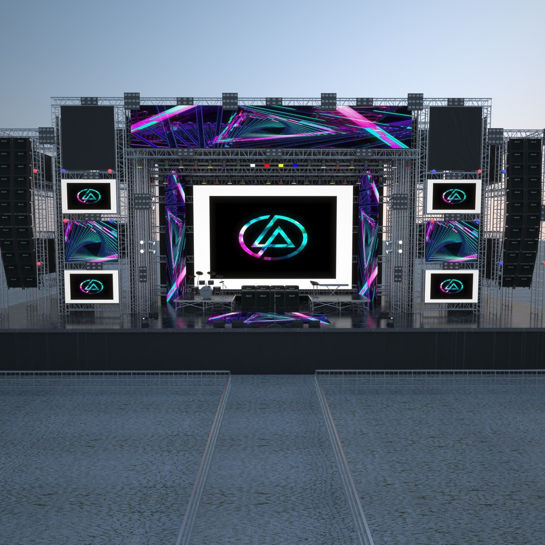 Mega Live Stage 3D Model - TurboSquid 1203096