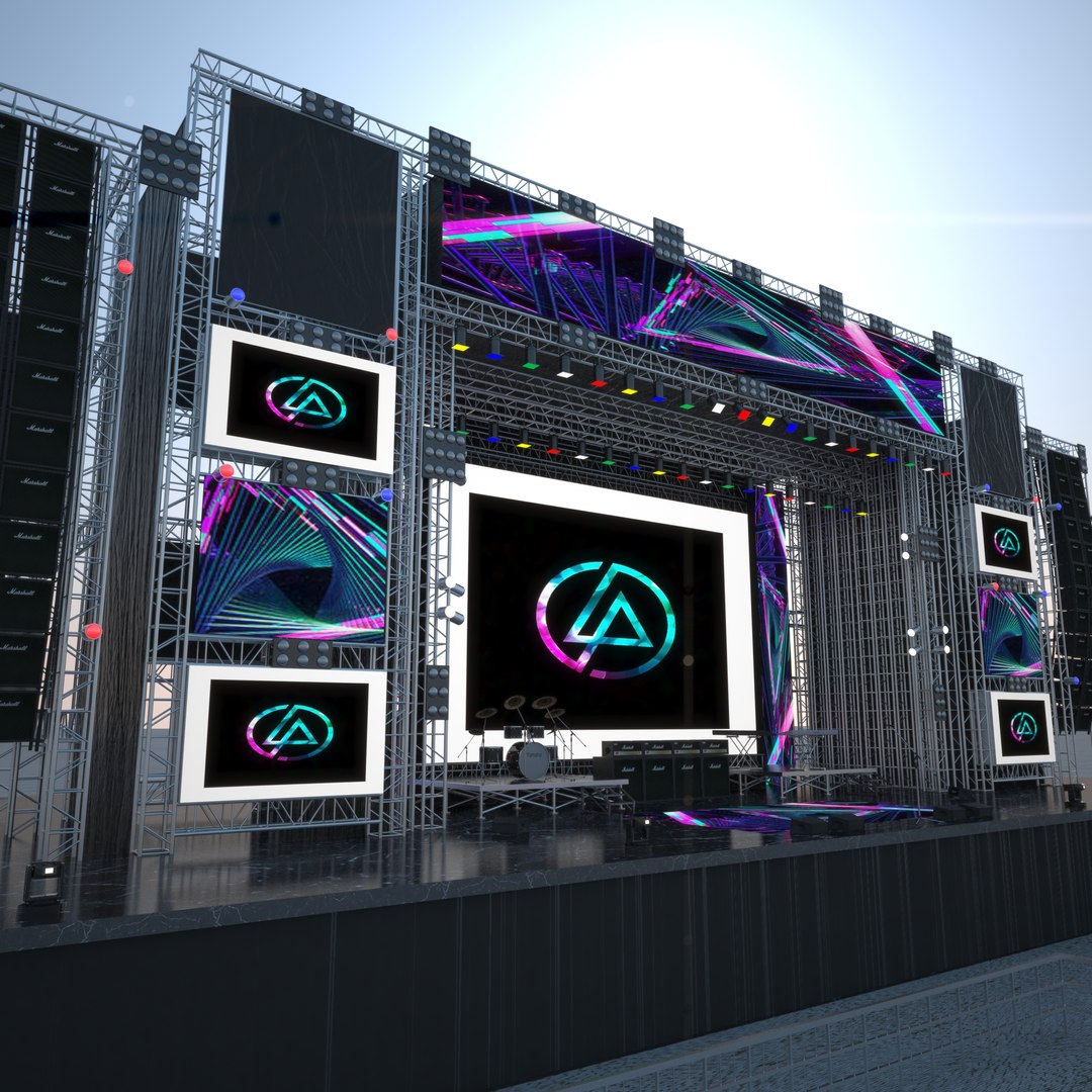 Mega Live Stage 3D Model - TurboSquid 1203096