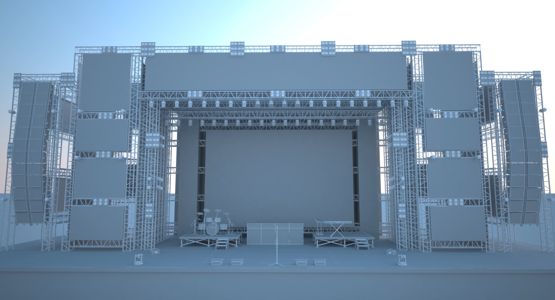 Mega Live Stage 3D Model - TurboSquid 1203096