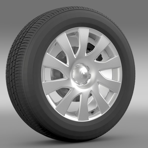 renault trafic van wheel 3d model