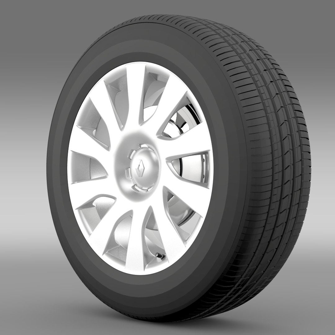 renault trafic van wheel 3d model