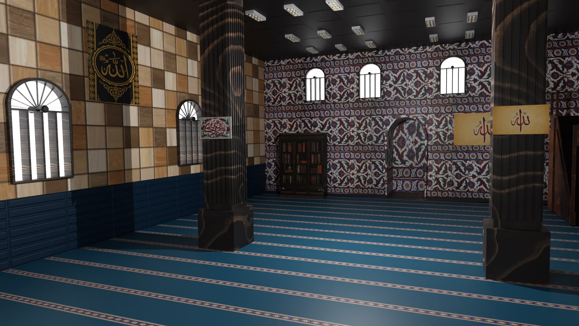 Mosque Interior 3D model - TurboSquid 2178922