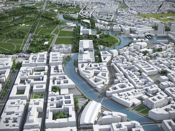Berlin city area 3D model - TurboSquid 1334270