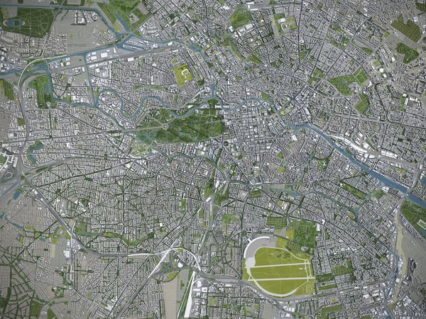 Berlin city area 3D model - TurboSquid 1334270