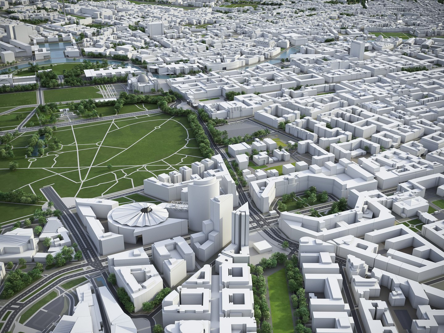 Berlin City Area 3D Model - TurboSquid 1334270
