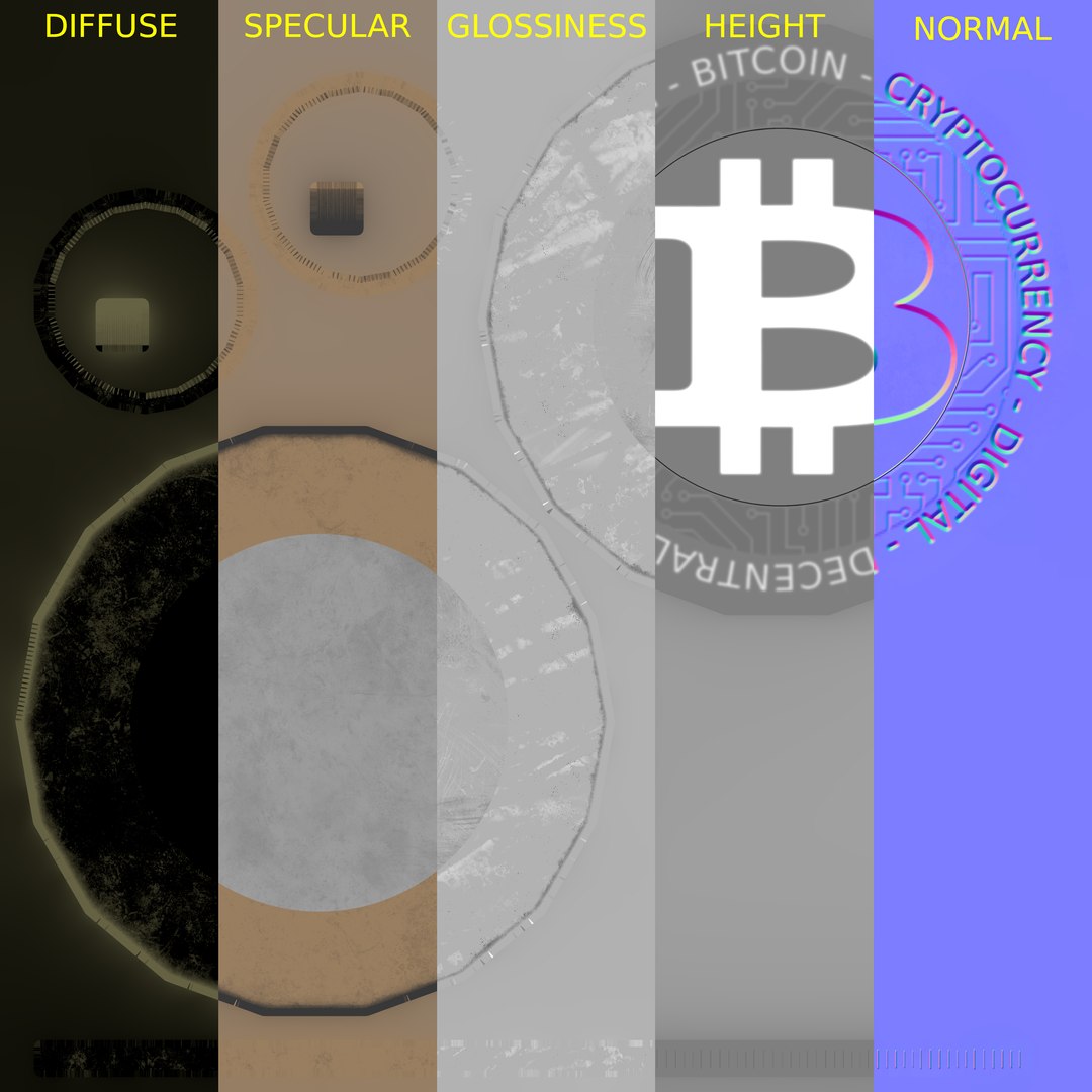 3D Model Bitcoin Pbr - TurboSquid 1384393