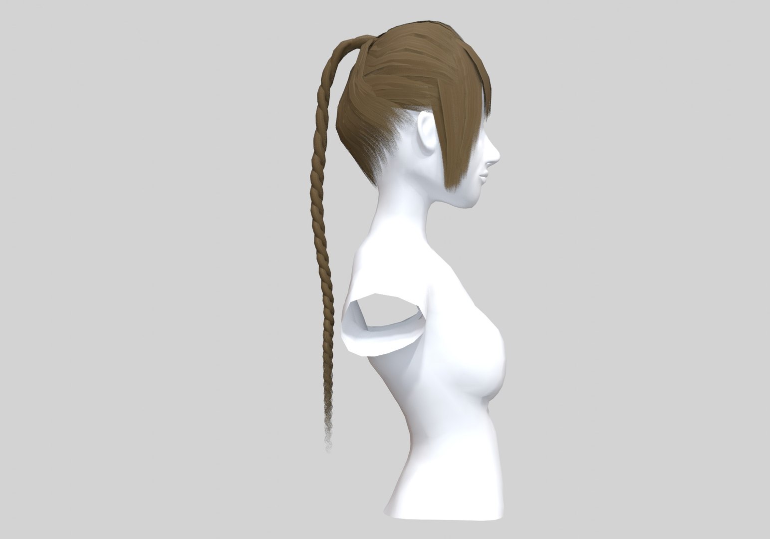 3D Basic Braid Hairstyle - TurboSquid 1943311