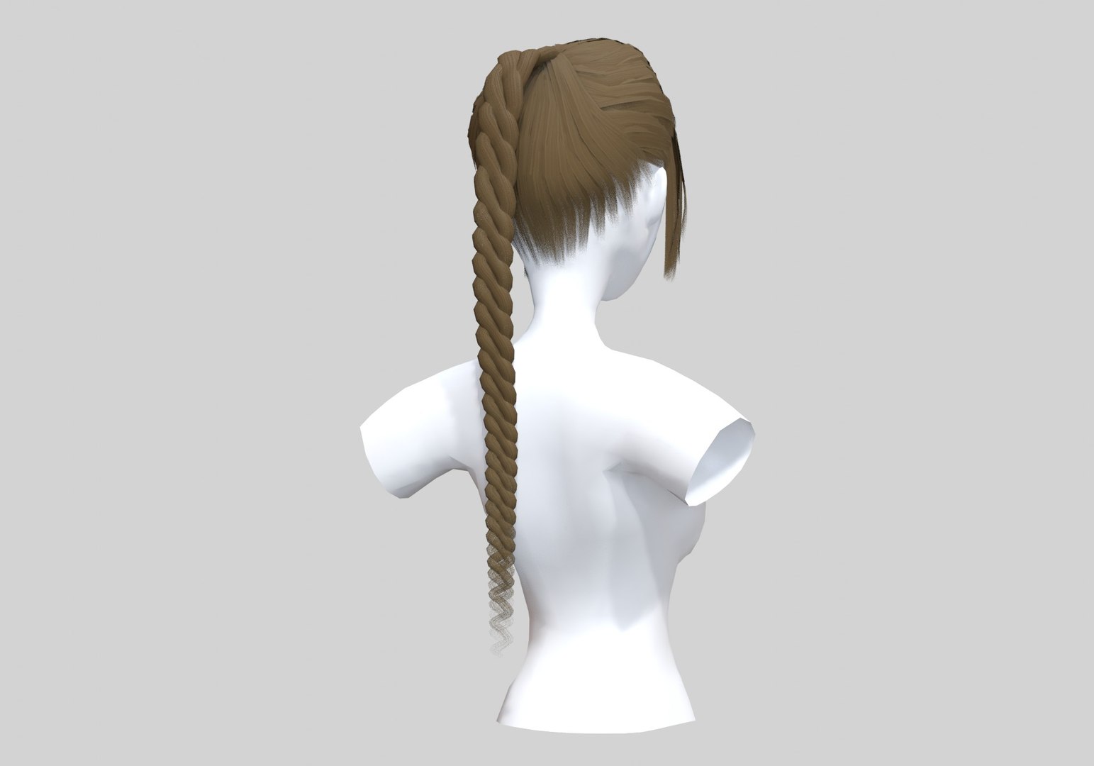 3D Basic Braid Hairstyle - TurboSquid 1943311