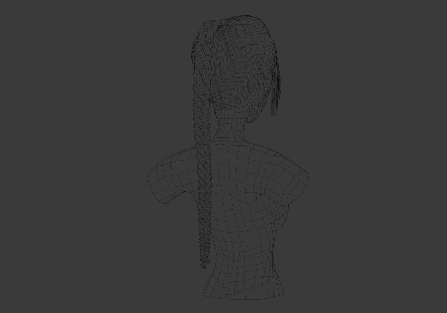 3D Basic Braid Hairstyle - TurboSquid 1943311