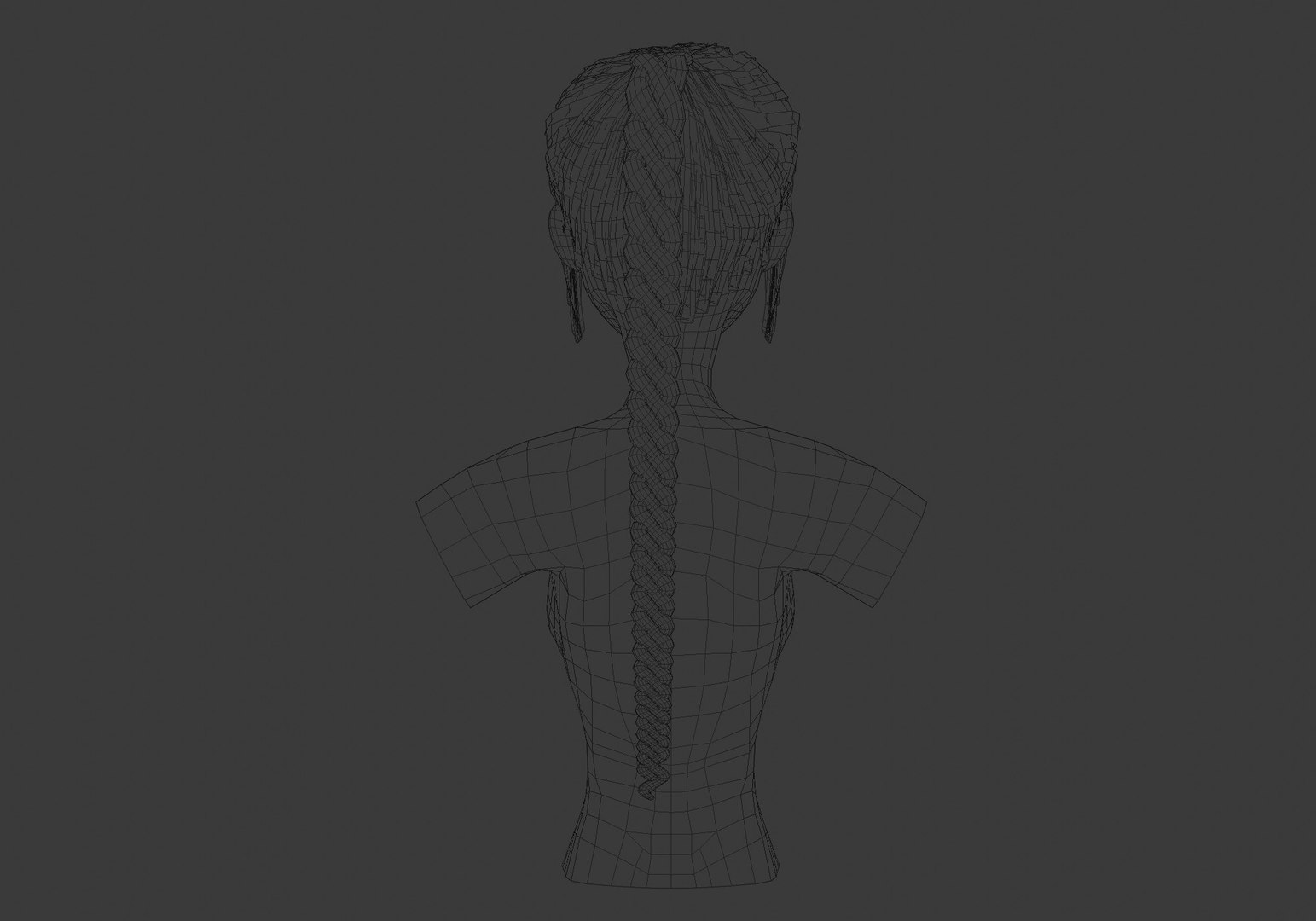 3D Basic Braid Hairstyle - TurboSquid 1943311