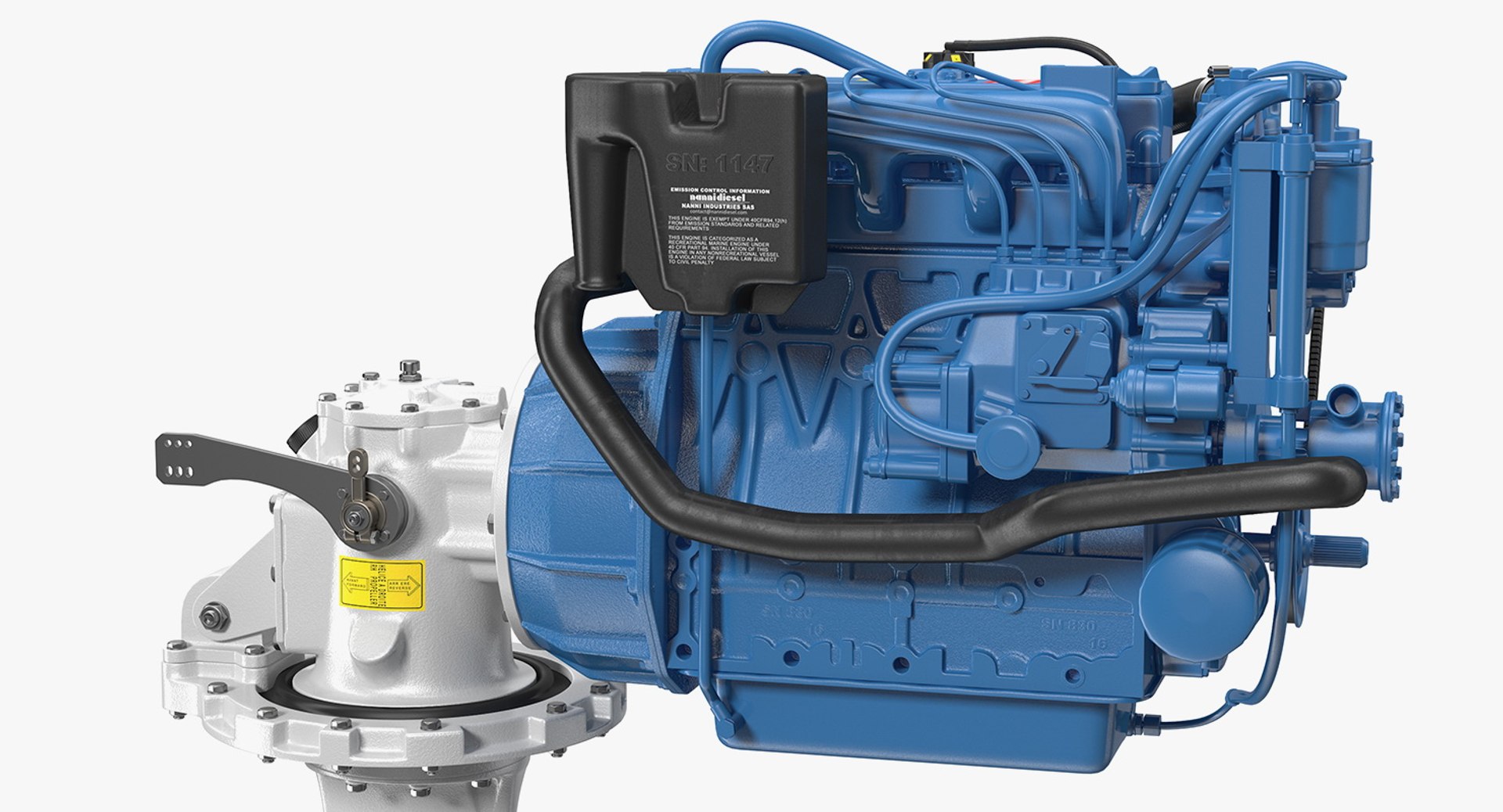 3D nanni marine diesel engine - TurboSquid 1400778