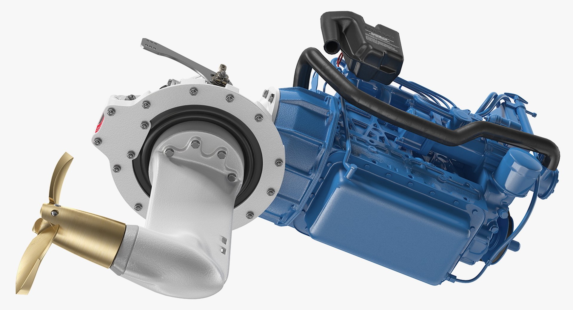 3D nanni marine diesel engine - TurboSquid 1400778