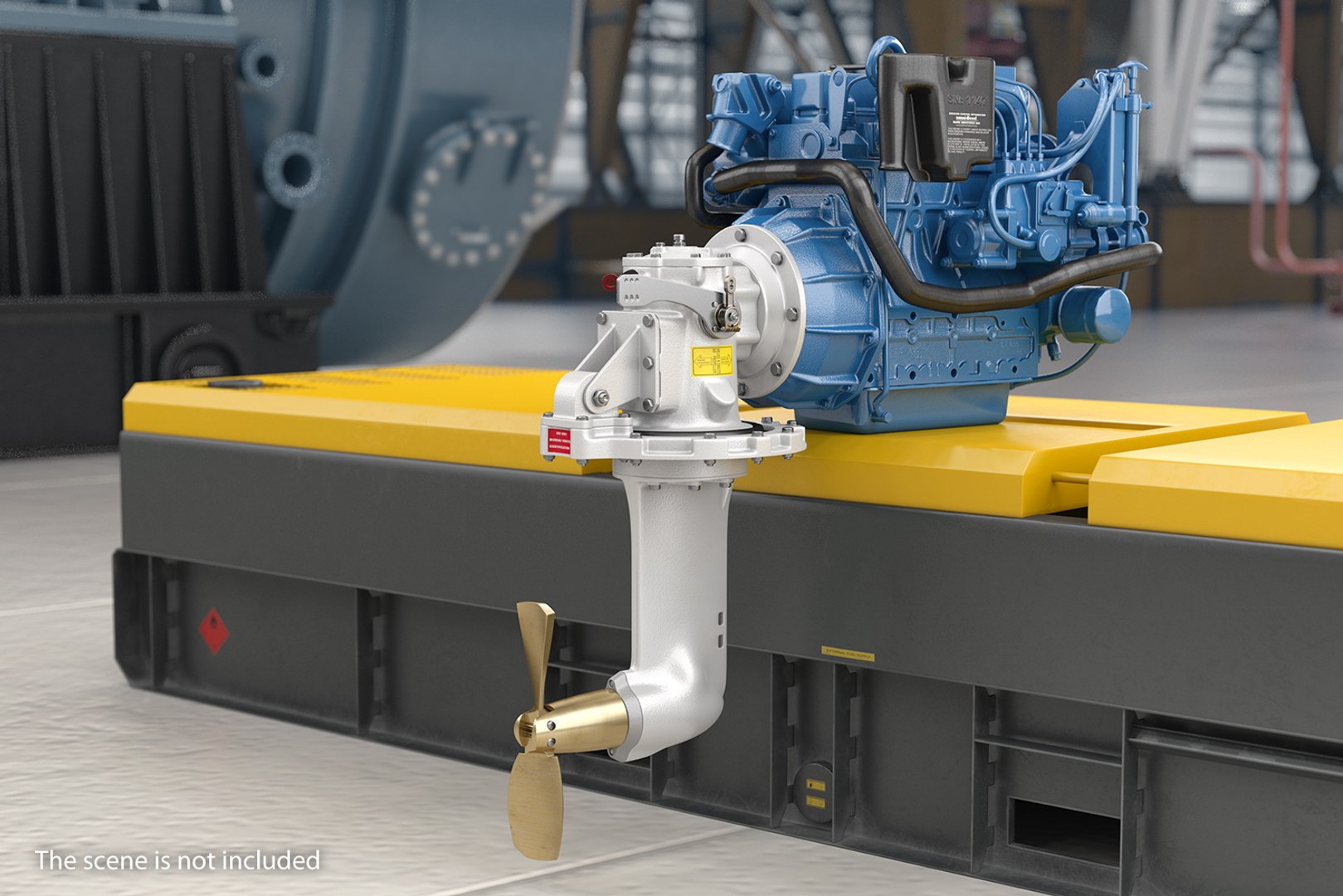 3D nanni marine diesel engine - TurboSquid 1400778