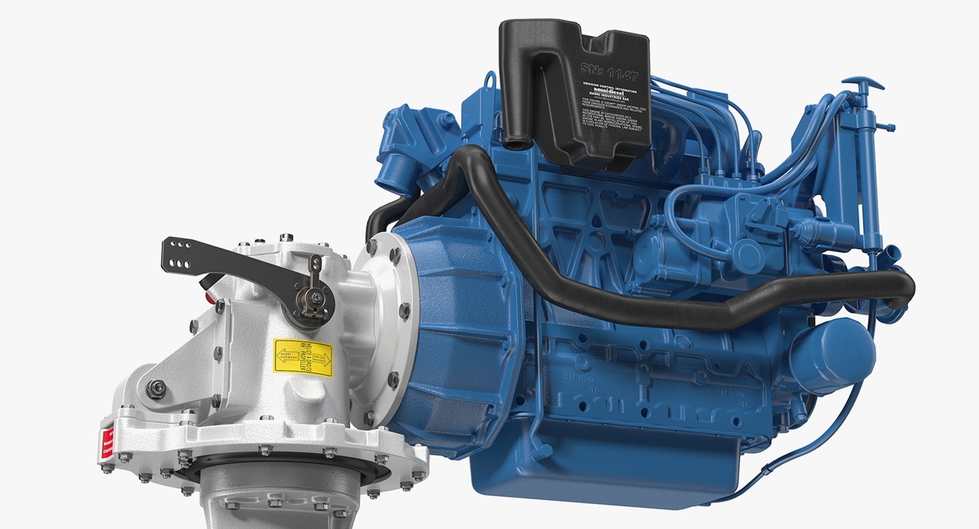 3D nanni marine diesel engine - TurboSquid 1400778