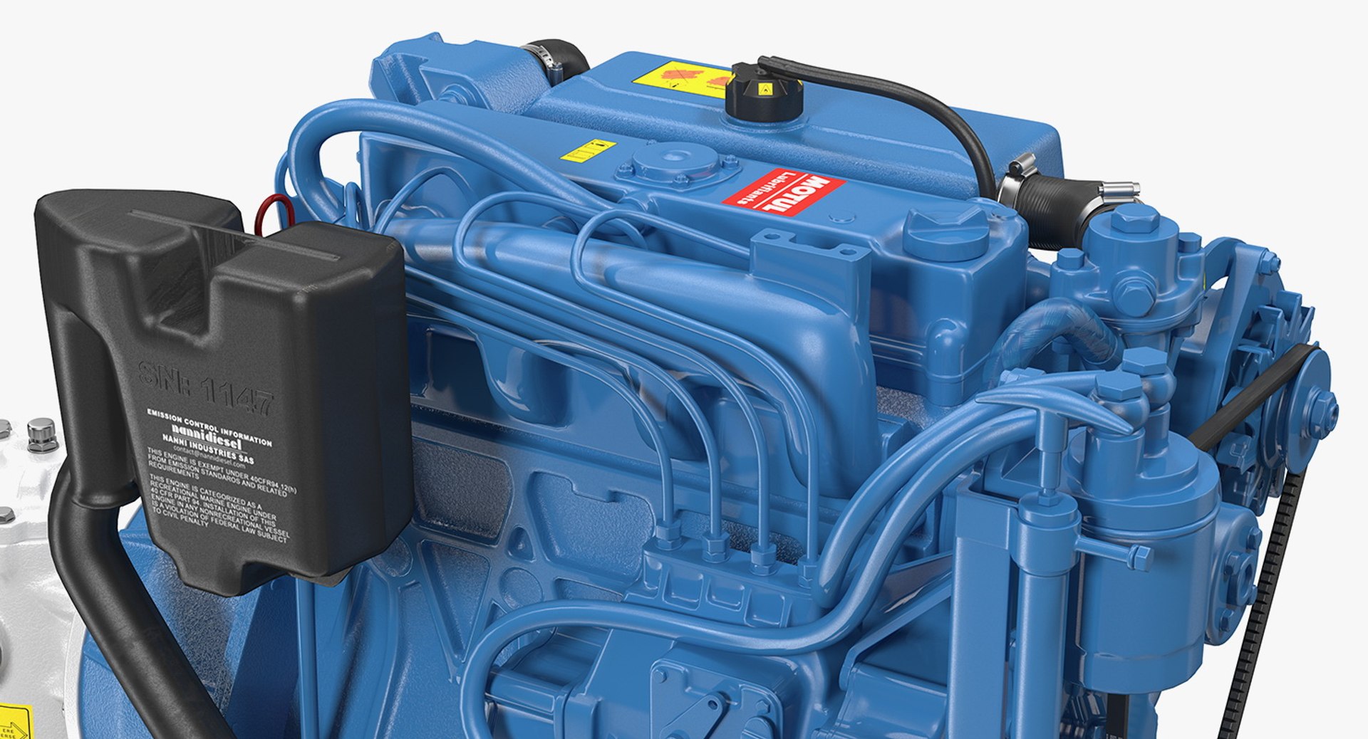 3D nanni marine diesel engine - TurboSquid 1400778