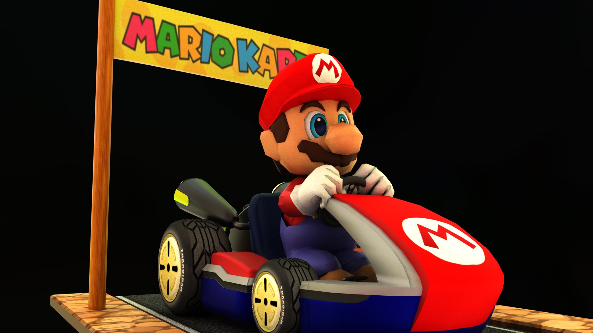 3D mario with the kart fine model - TurboSquid 2043856