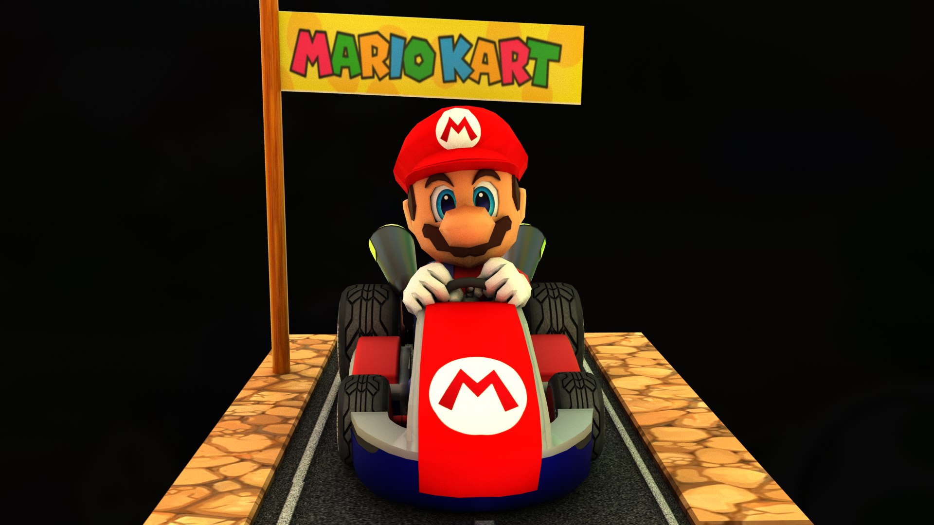 3D mario with the kart fine model - TurboSquid 2043856