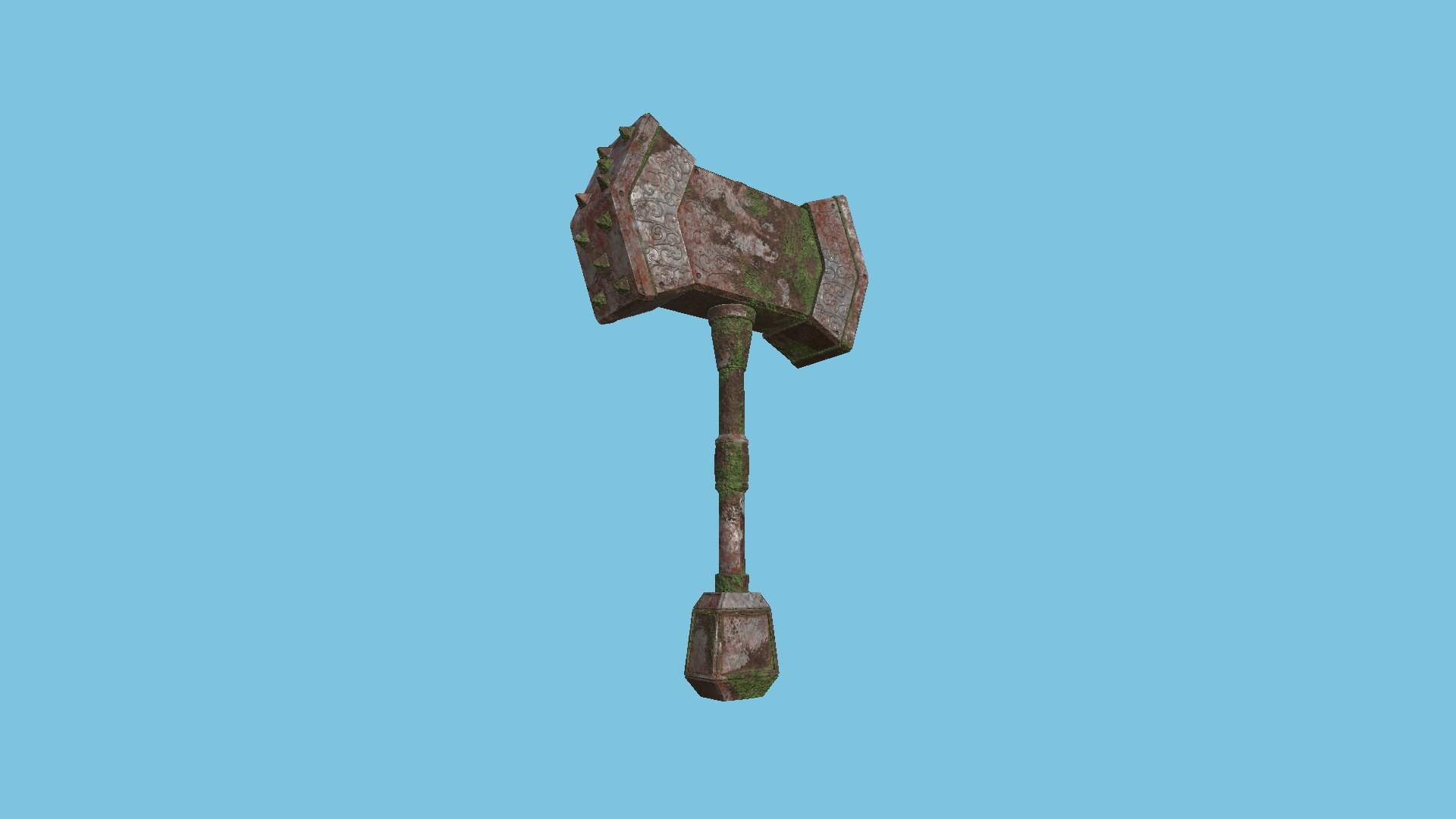3D Medieval War Hammer 04 Earth Elemental - Fantasy Weaponry ...