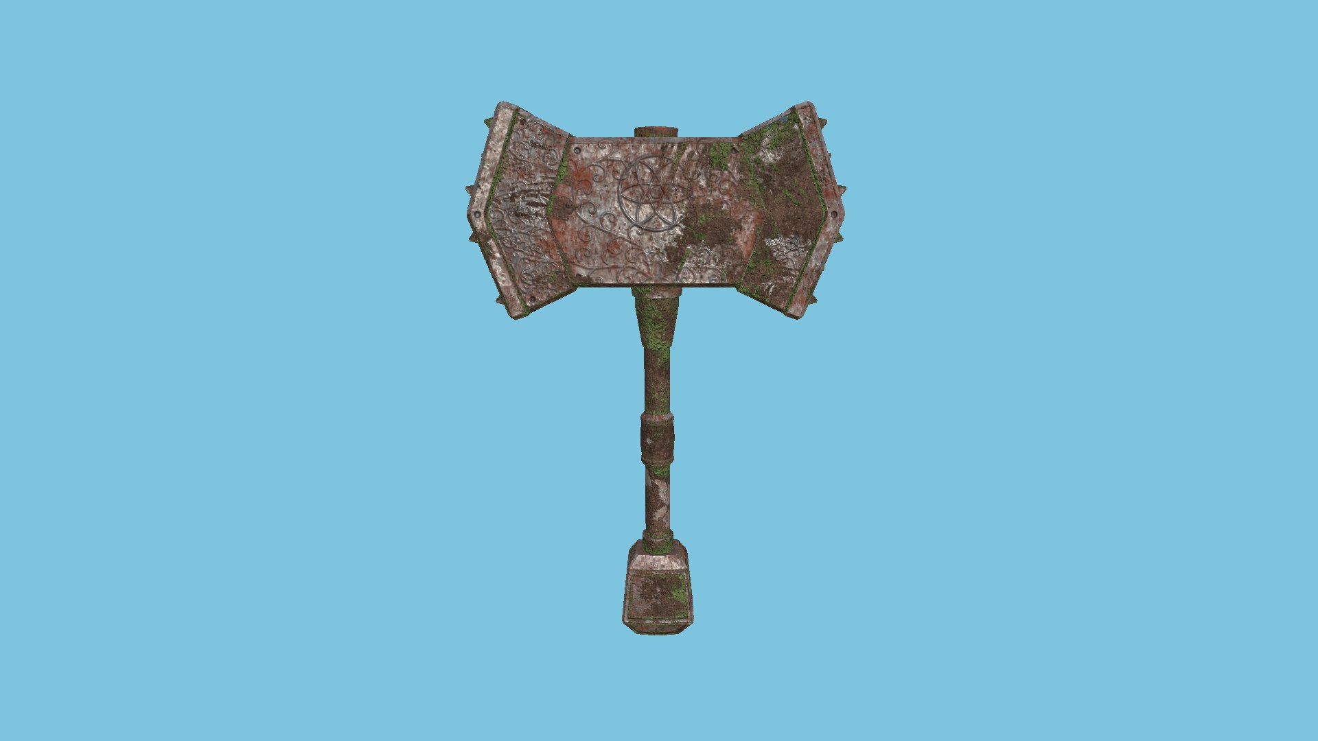 3D Medieval War Hammer 04 Earth Elemental - Fantasy Weaponry ...