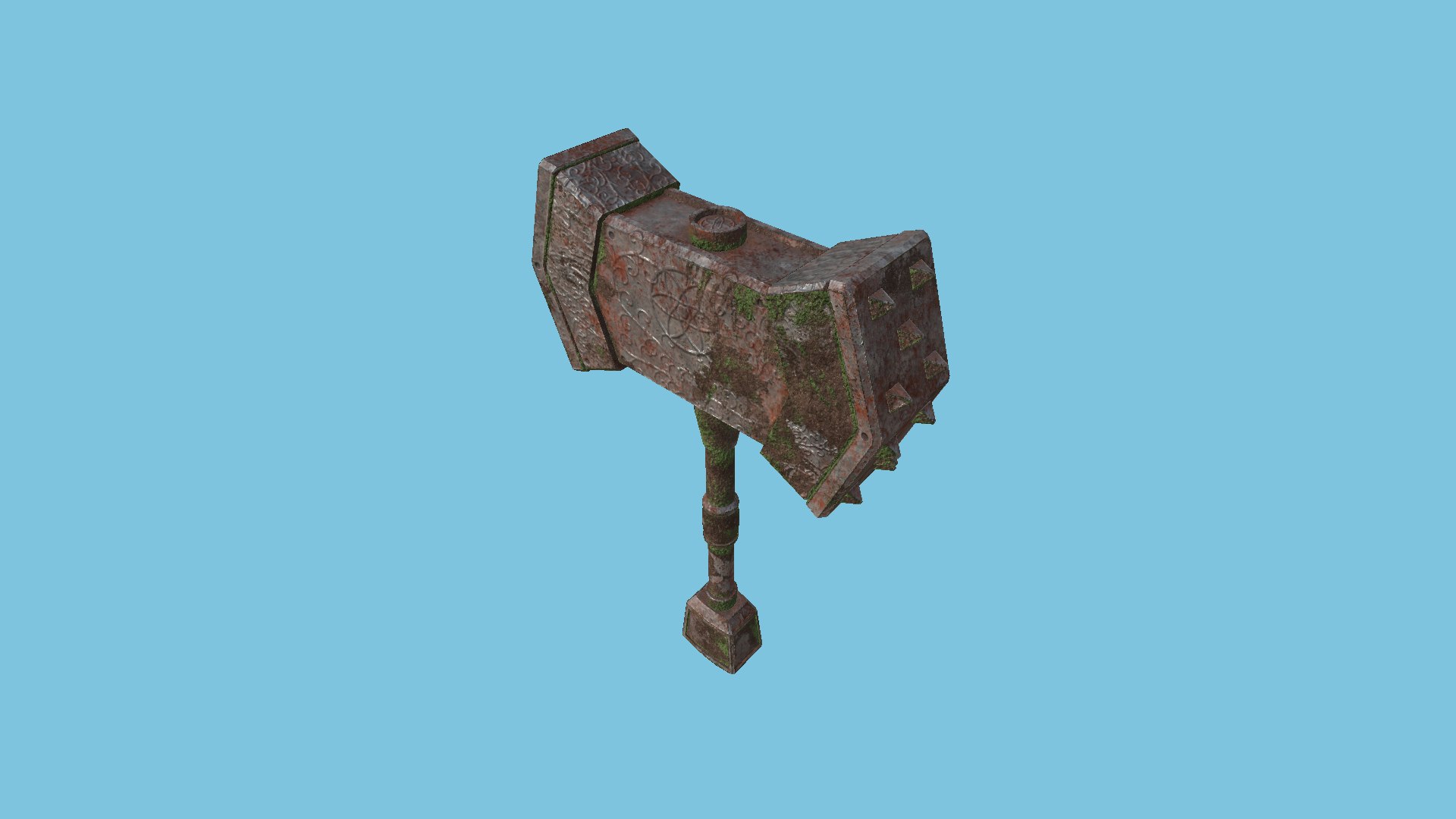3D Medieval War Hammer 04 Earth Elemental - Fantasy Weaponry ...