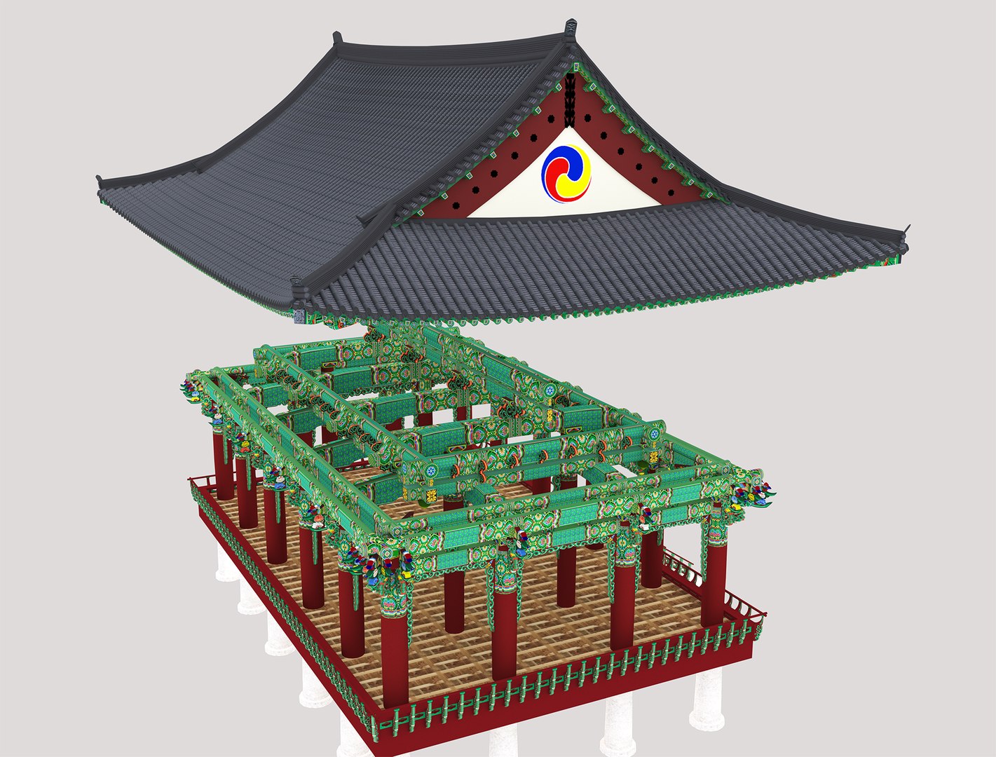 3D Korean Traditional Pavilion Architecture1 - TurboSquid 2161724