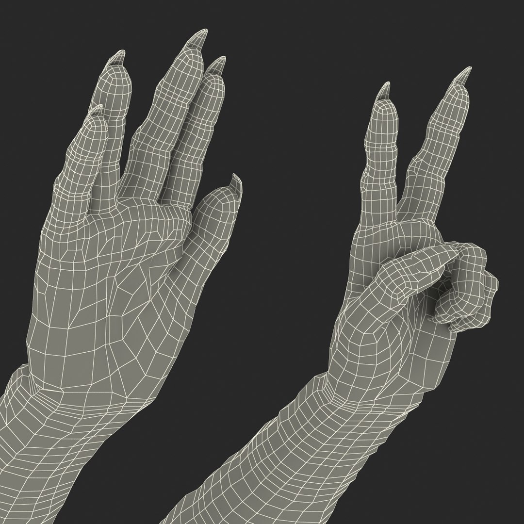 3d goblin hands pose 5