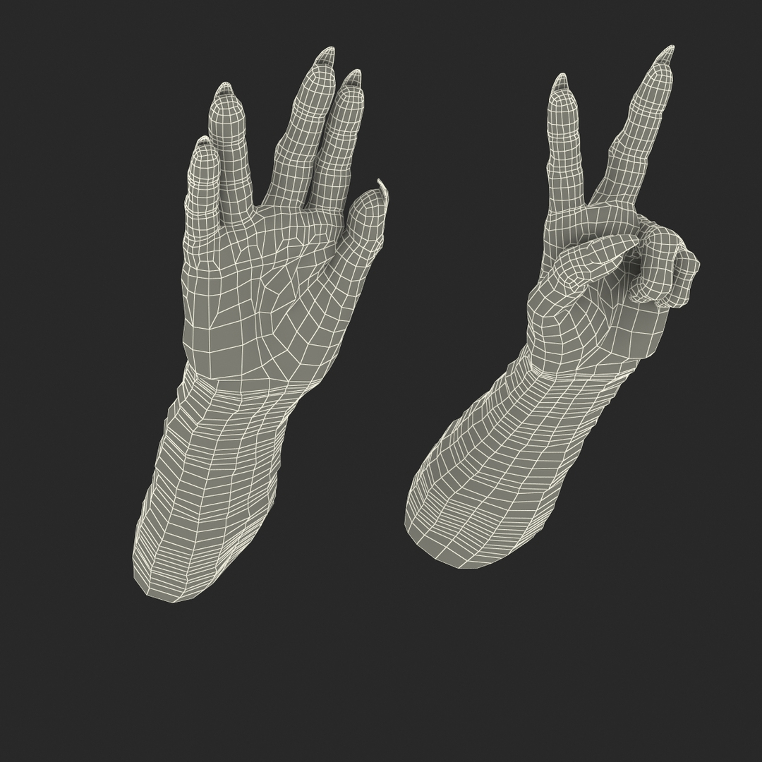 3d Goblin Hands Pose 5