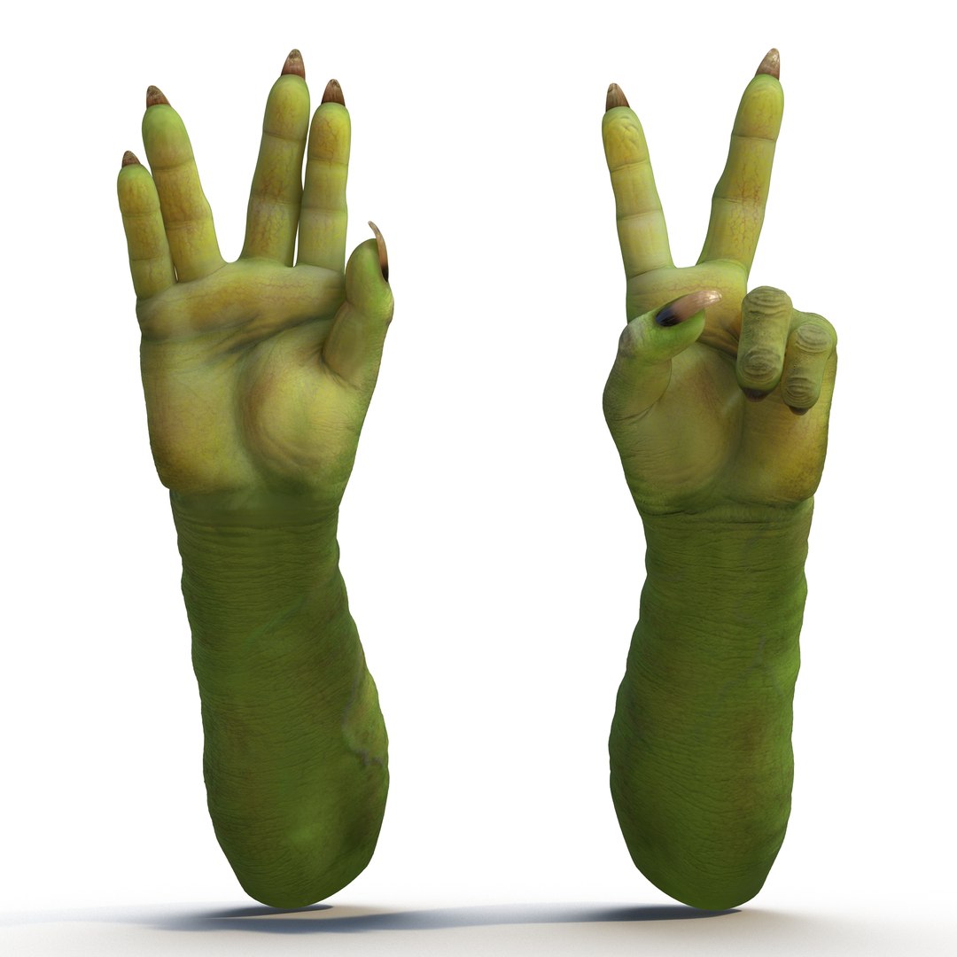 3d goblin hands pose 5