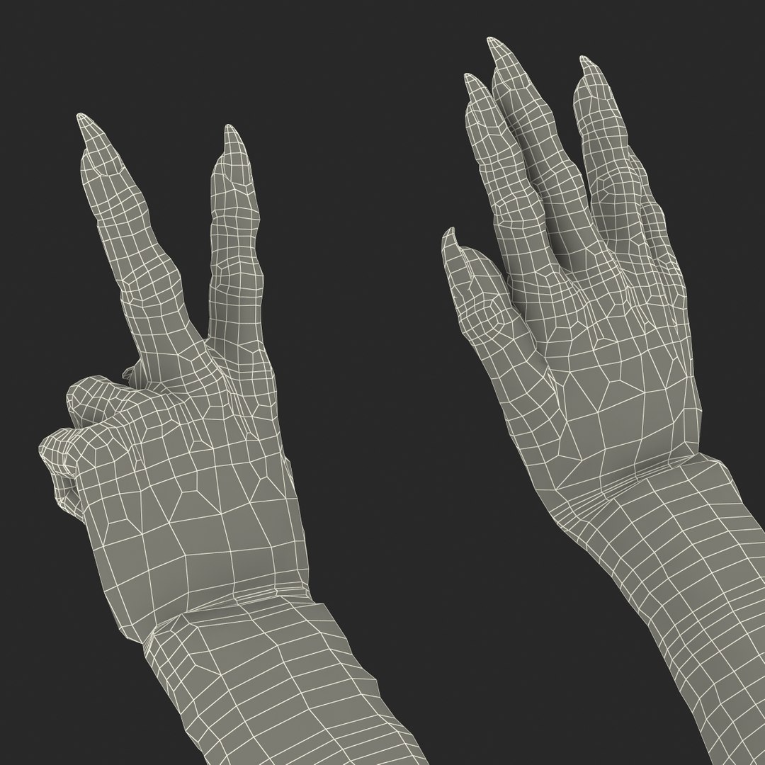 3d goblin hands pose 5